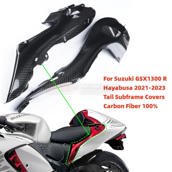 Carbon Fiber Subframe Covers Tail Fairings Trim Cowlings For Suzuki ...